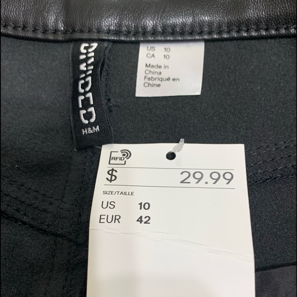 H&M | Pants & Jumpsuits | Hm Black Leather Pants | Poshmark